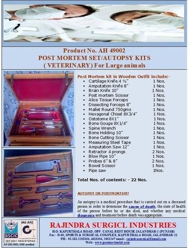Post Mortem For Large Animal at Best Price in Jalandhar | Rajindra Surgical Industries