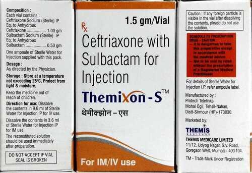 Liquid Themixon-S Ceftriaxone With Sulbactam For Injection at Best ...